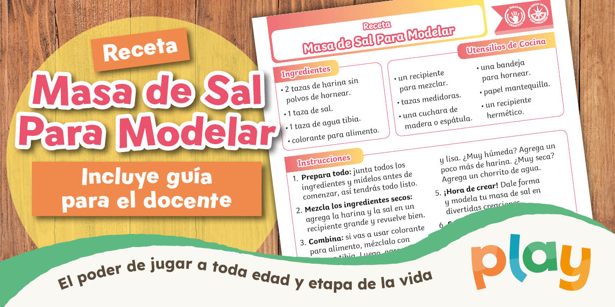Receta | Masa Para Modelar de Sal | Twinkl & Juega