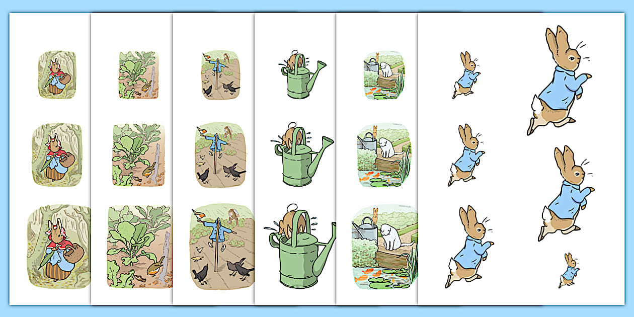 The Tale of Peter Rabbit Size Ordering - Twinkl