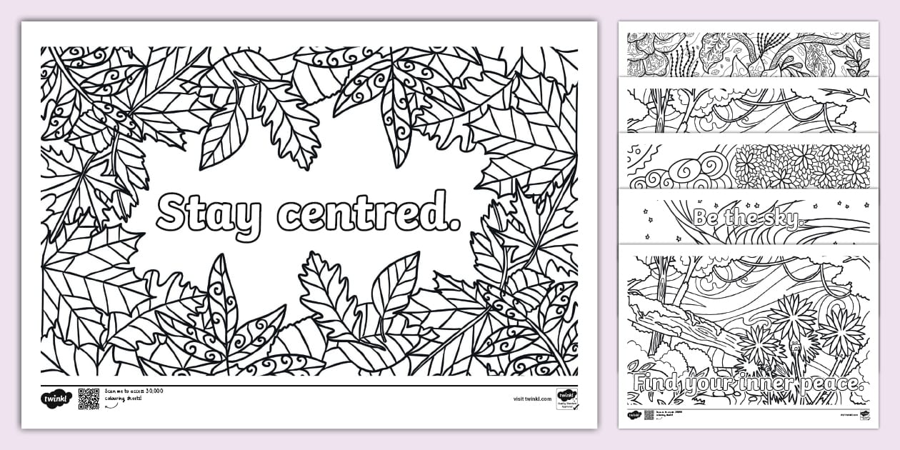 Calm Affirmations Mindfulness Colouring,calm colouring