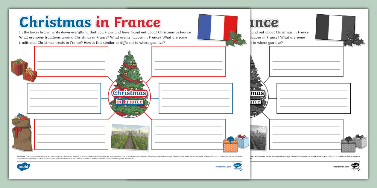Christmas in France Mind Map - Twinkl Christmas - Twinkl