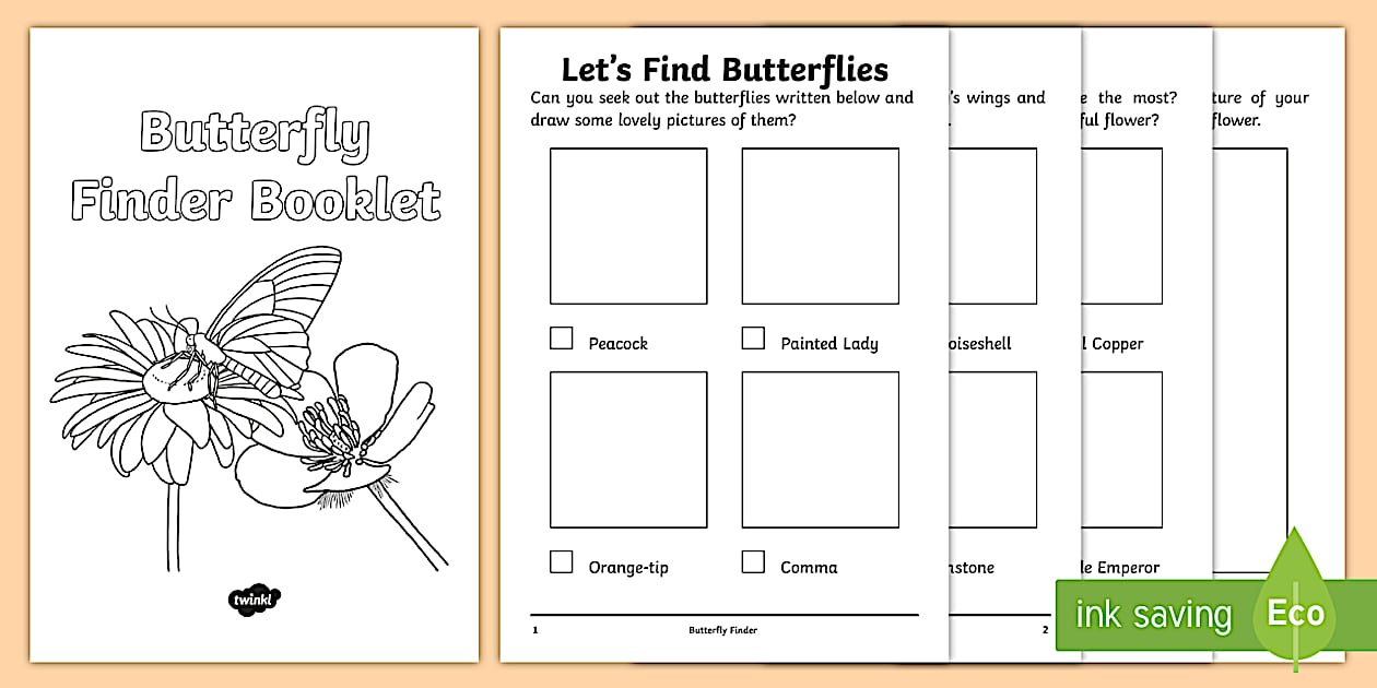 Butterfly Finder Booklet - Butterfly Booklet (teacher made)