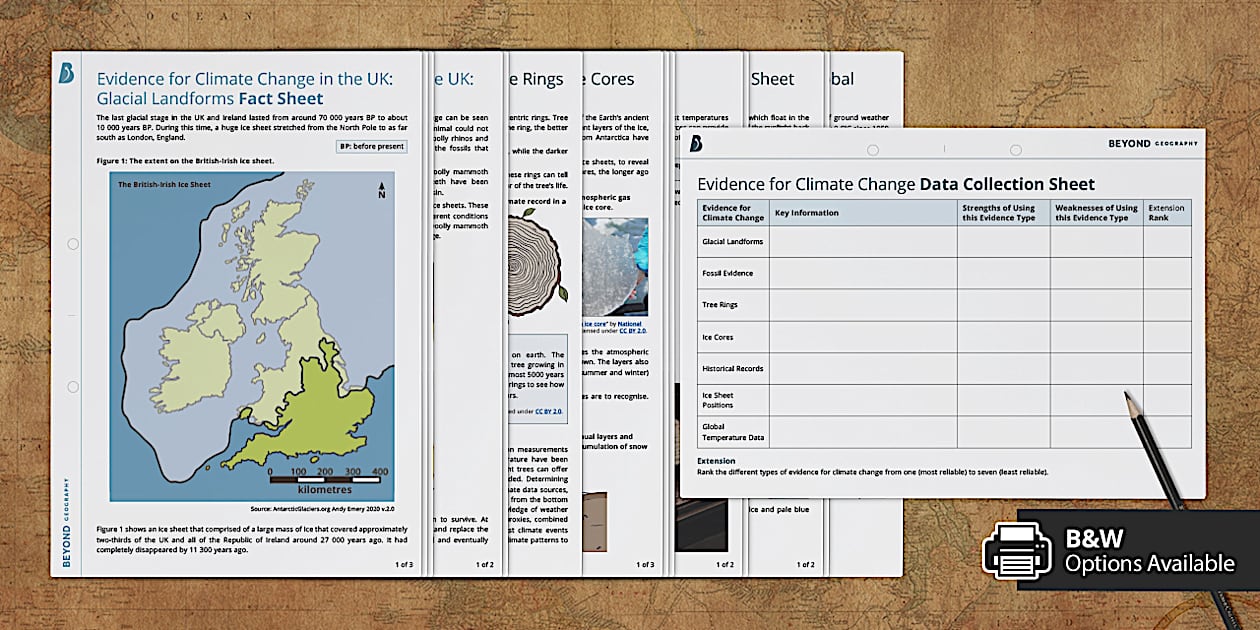GCSE Evidence for Climate Change Fact Sheet Group Activity