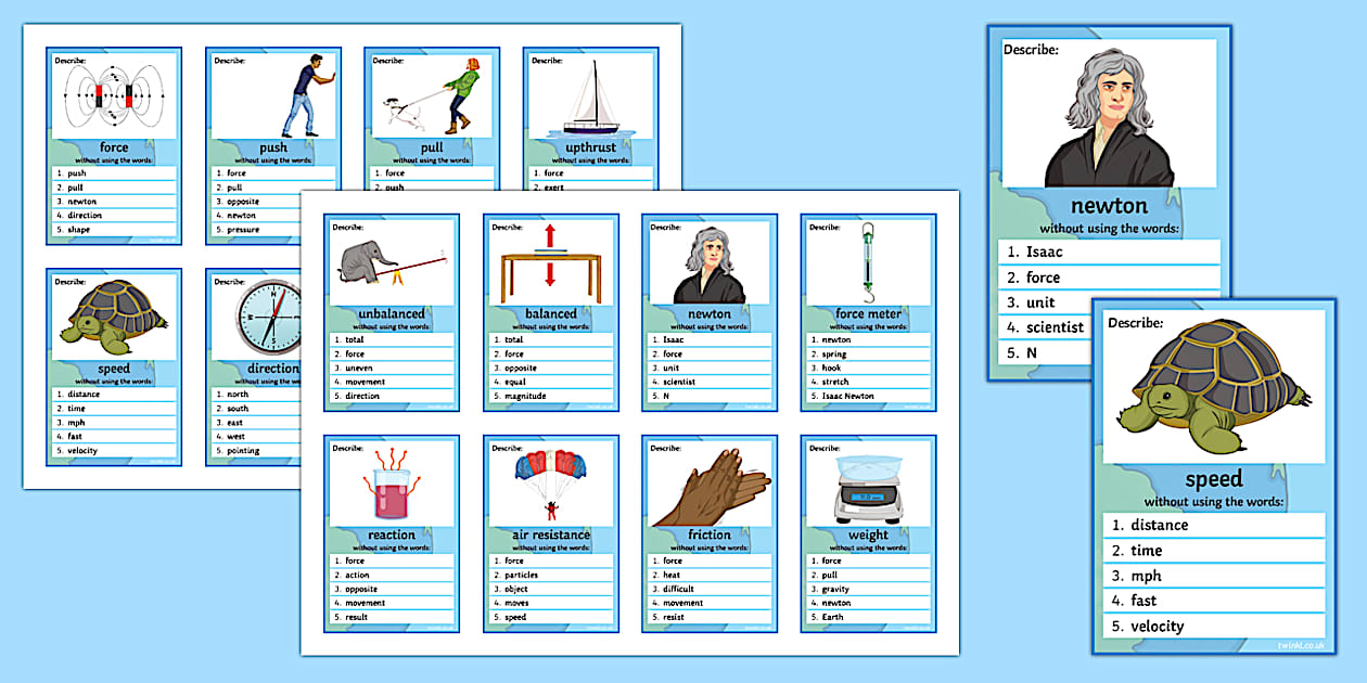 Editable Forces Can You Guess? Cards (teacher made) - Twinkl