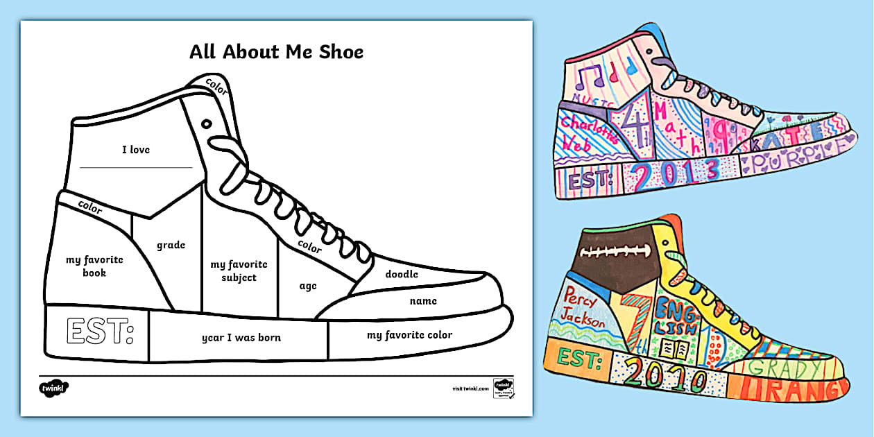 All About Me Shoe | Resource | Twinkl USA - Twinkl