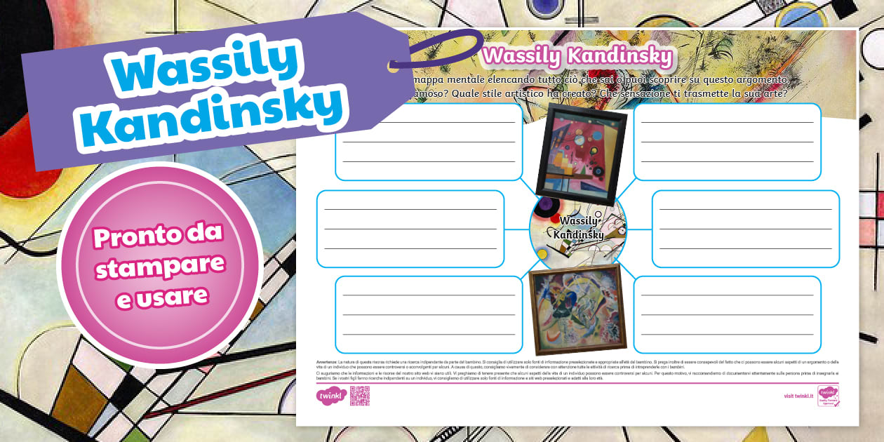 Mappa mentale: Wassily Kandinsky (teacher made) - Twinkl
