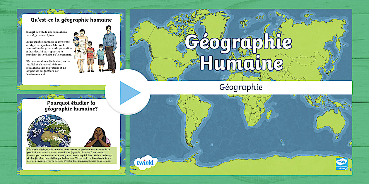 * NEW * What is Human Geography? PowerPoint French - Twinkl