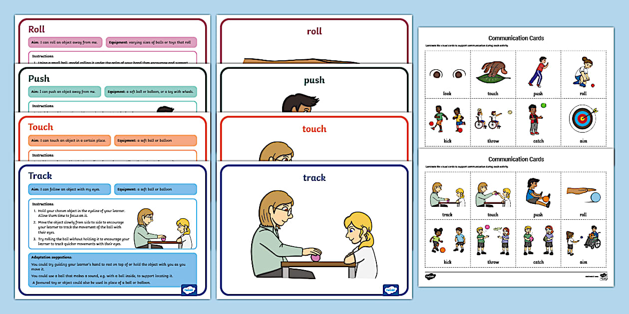 ASN PE Activity Cards - Ball Skills (teacher made) - Twinkl