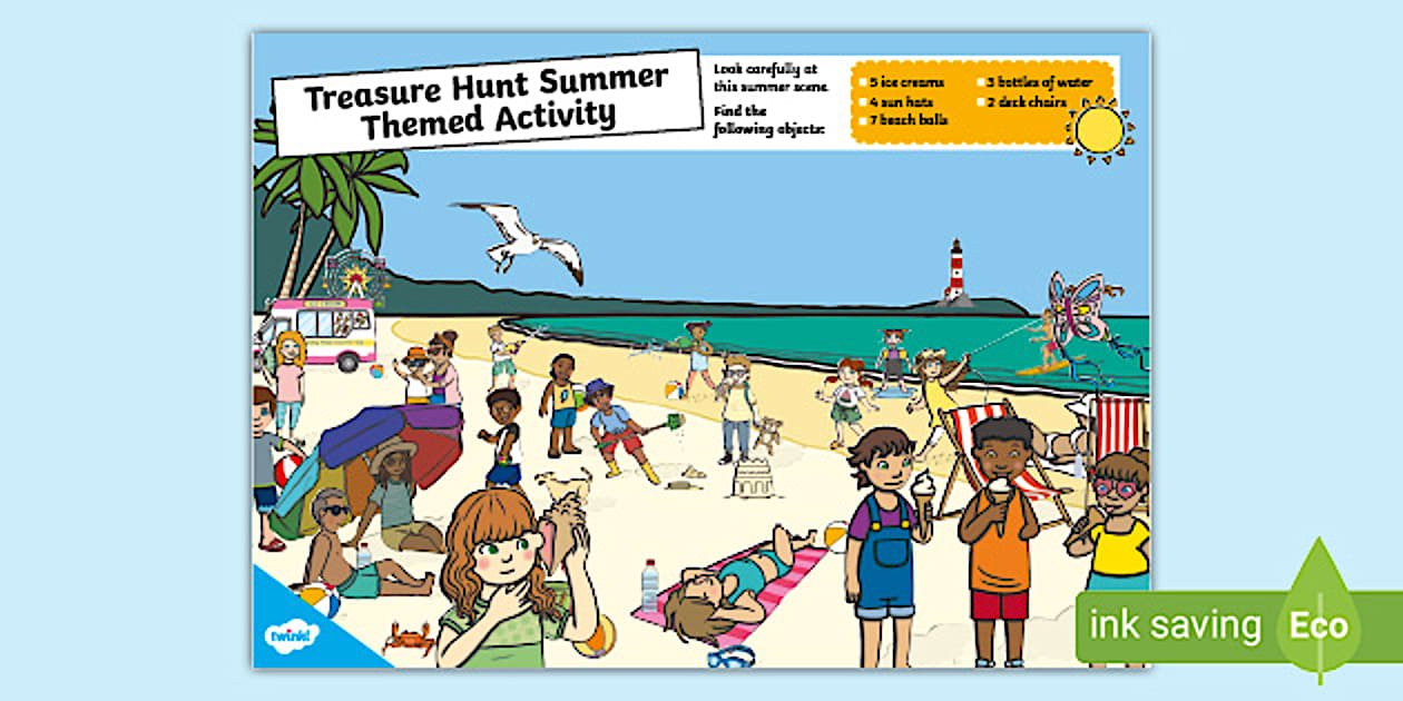 Treasure Hunt Summer-Themed Activity - Summer Treasure Hunt