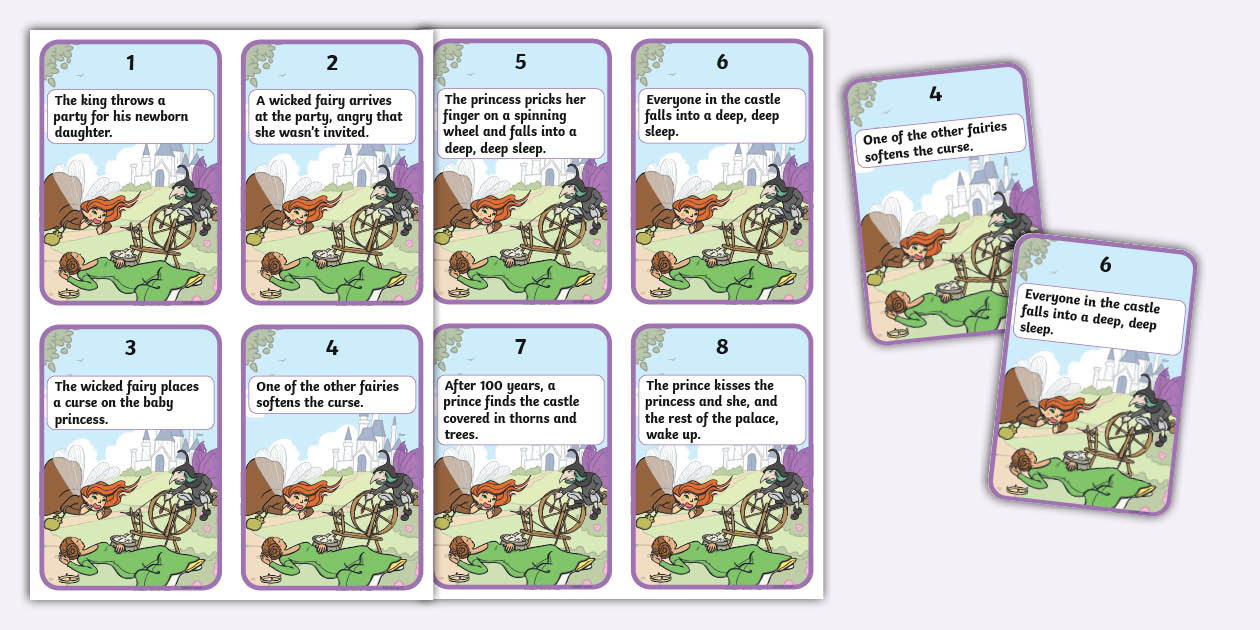 Sleeping Beauty Freeze Frame Drama Flashcards (teacher made)
