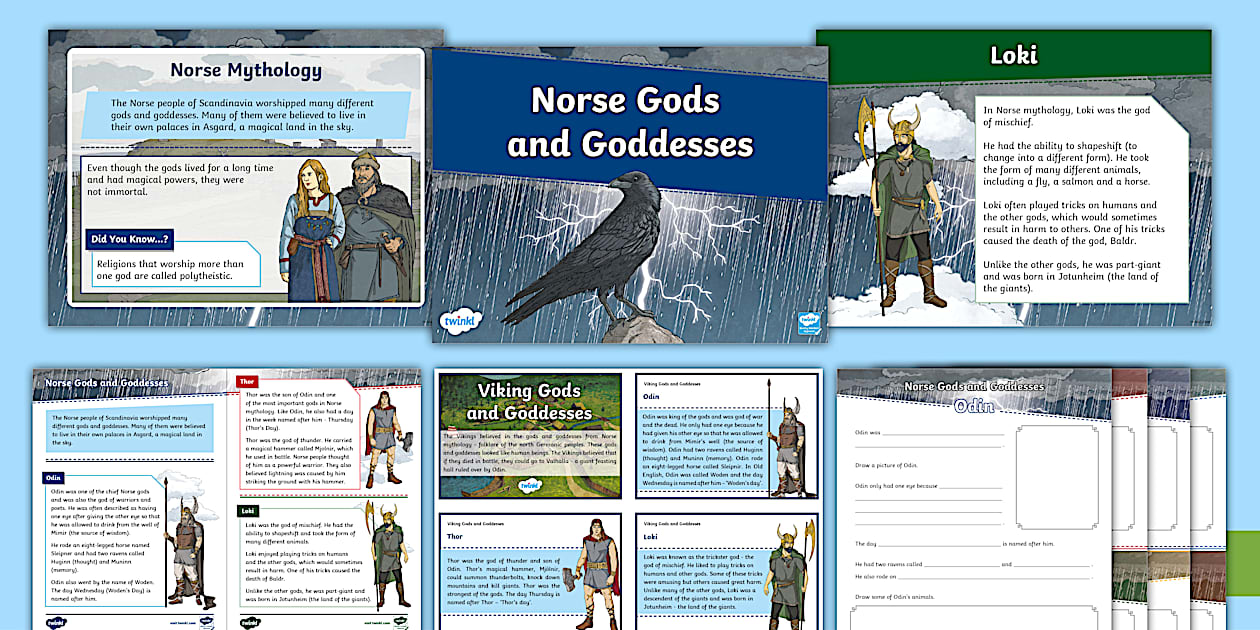 Norse Gods and Goddesses Fact File Teaching Pack - Twinkl