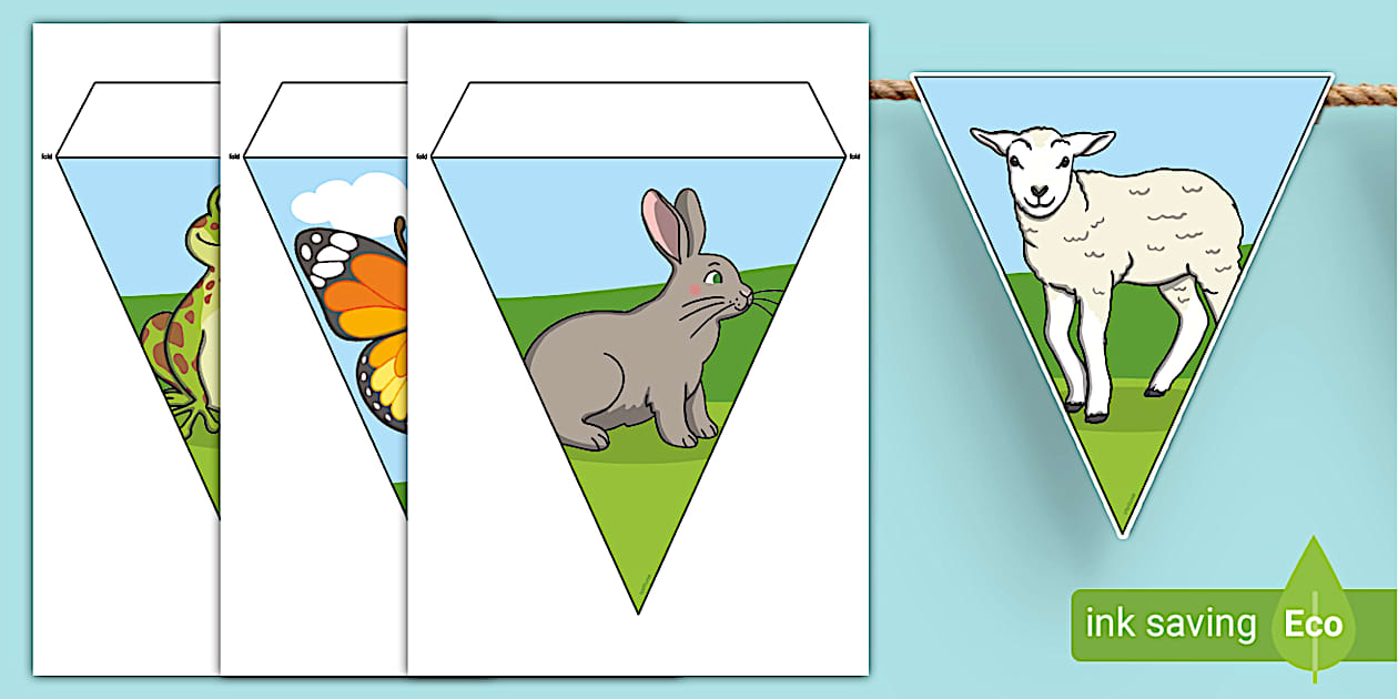 Spring Bunting (teacher made) - Twinkl