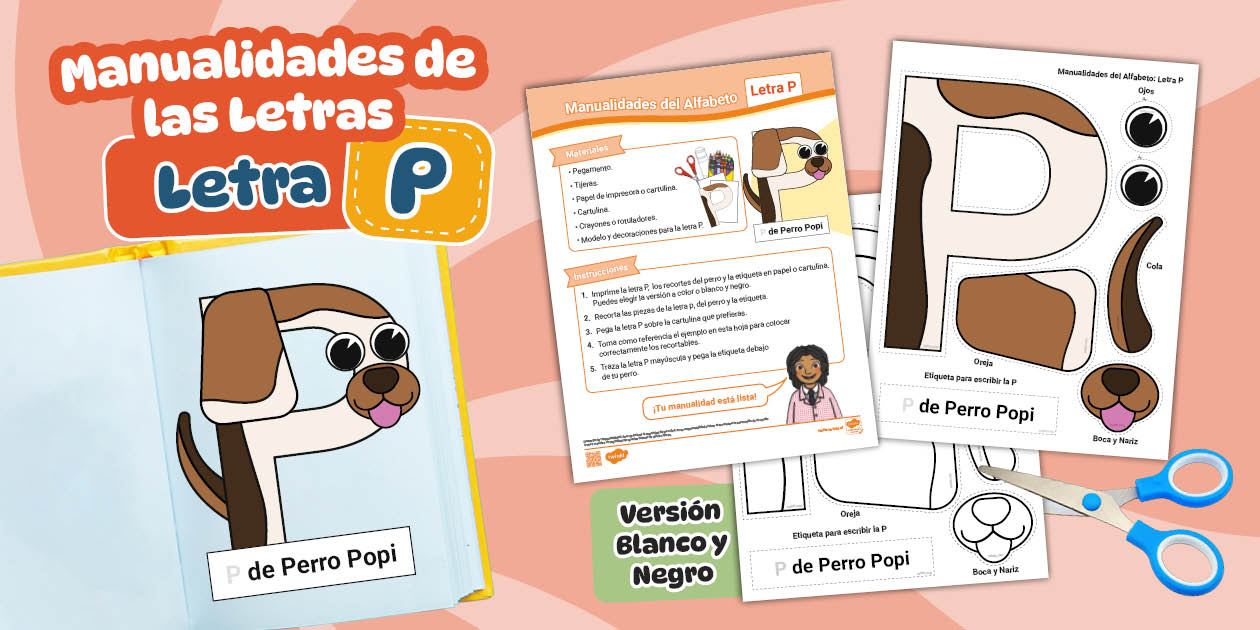 Letra P de Popi | Manualidad de abecedario - Twinkl