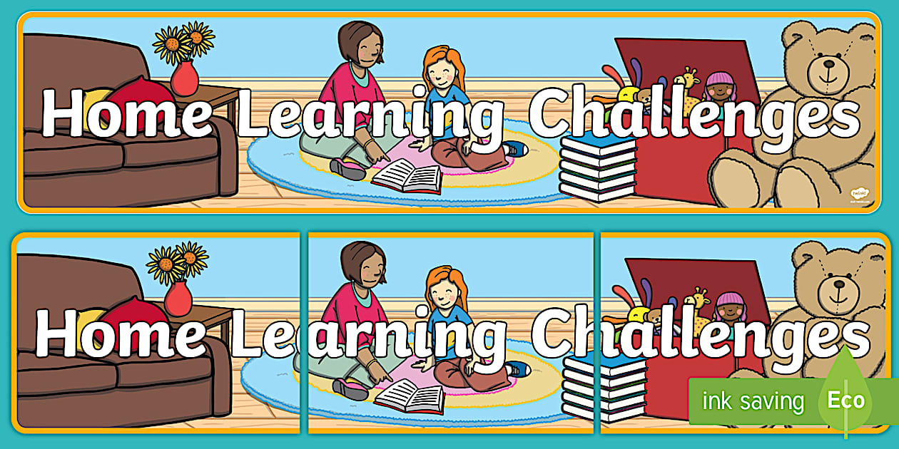 👉 Home Learning Challenges Display Banner - Read at home challenge banner