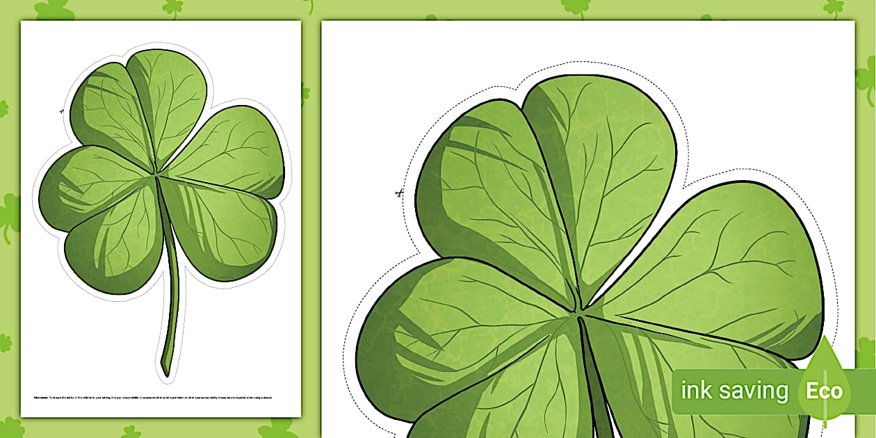 Large Shamrock Display Cut-Out (Teacher-Made) - Twinkl