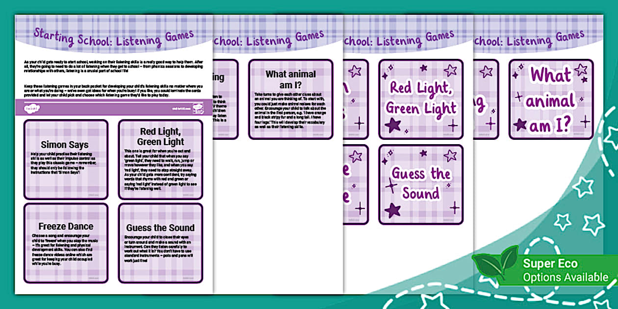 School Readiness: Listening Games (Teacher-Made) - Twinkl