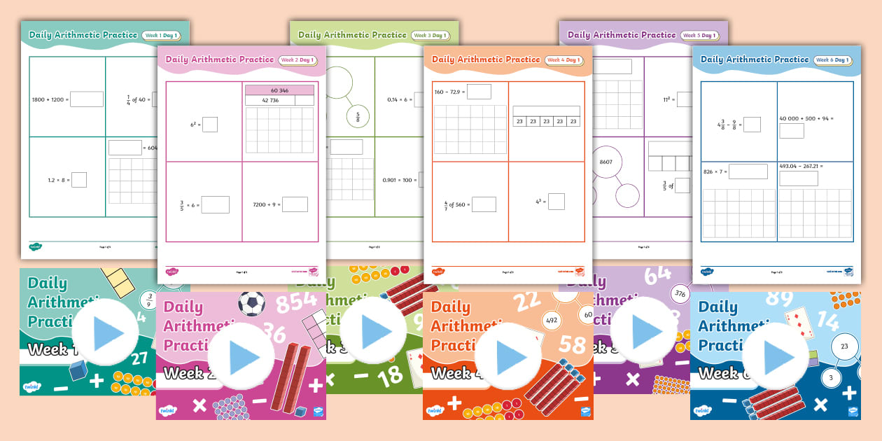 👉 Year 6 Autumn 1 Daily Arithmetic Practice Pack - Twinkl