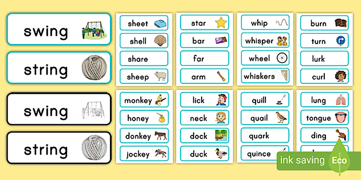 Digraphs Word Cards Pack (Teacher-Made) - Twinkl