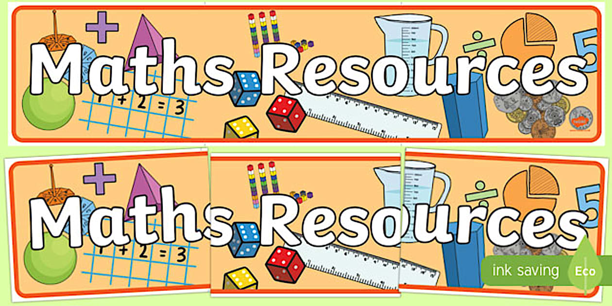 Cursive Maths Resources Display Banner - Twinkl