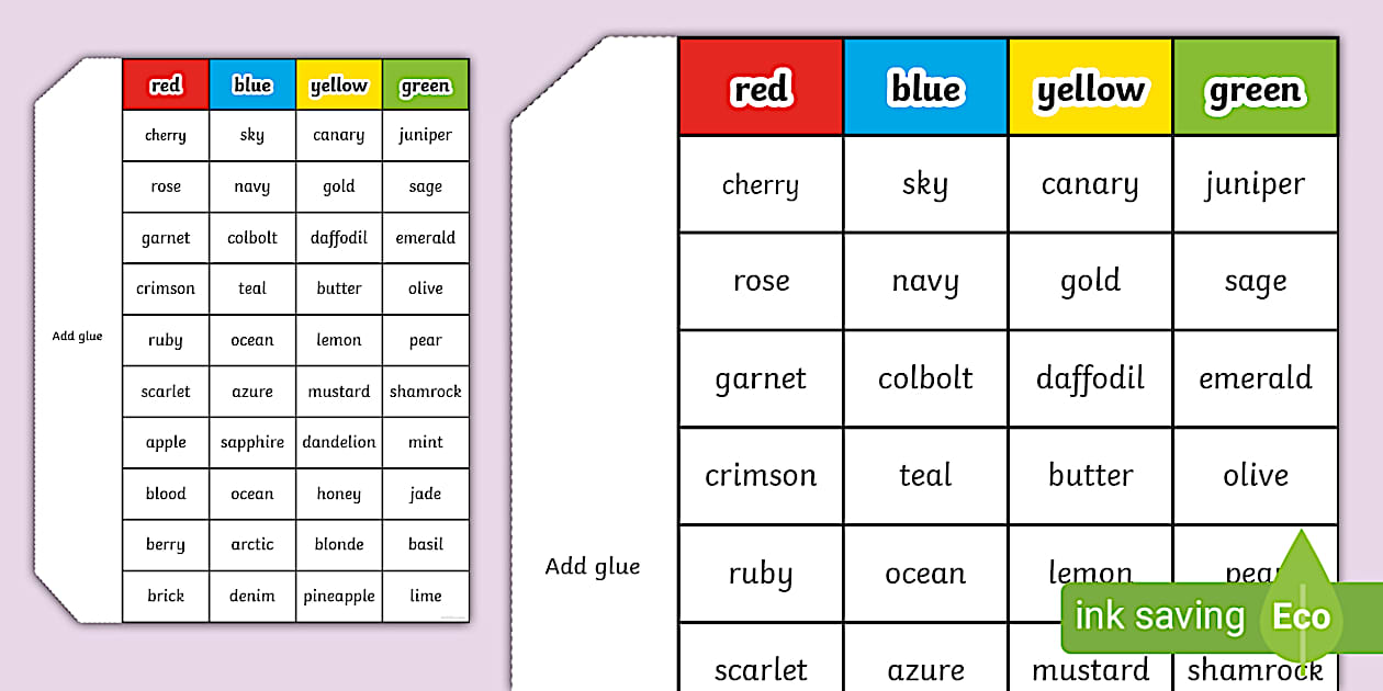Squashy Box Colour Synonyms (teacher made) - Twinkl