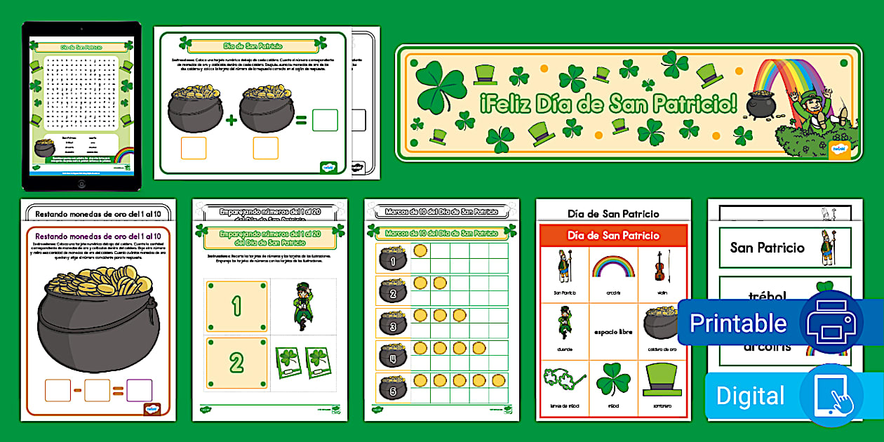 Paquete: Actividades del Día de San Patricio - Twinkl
