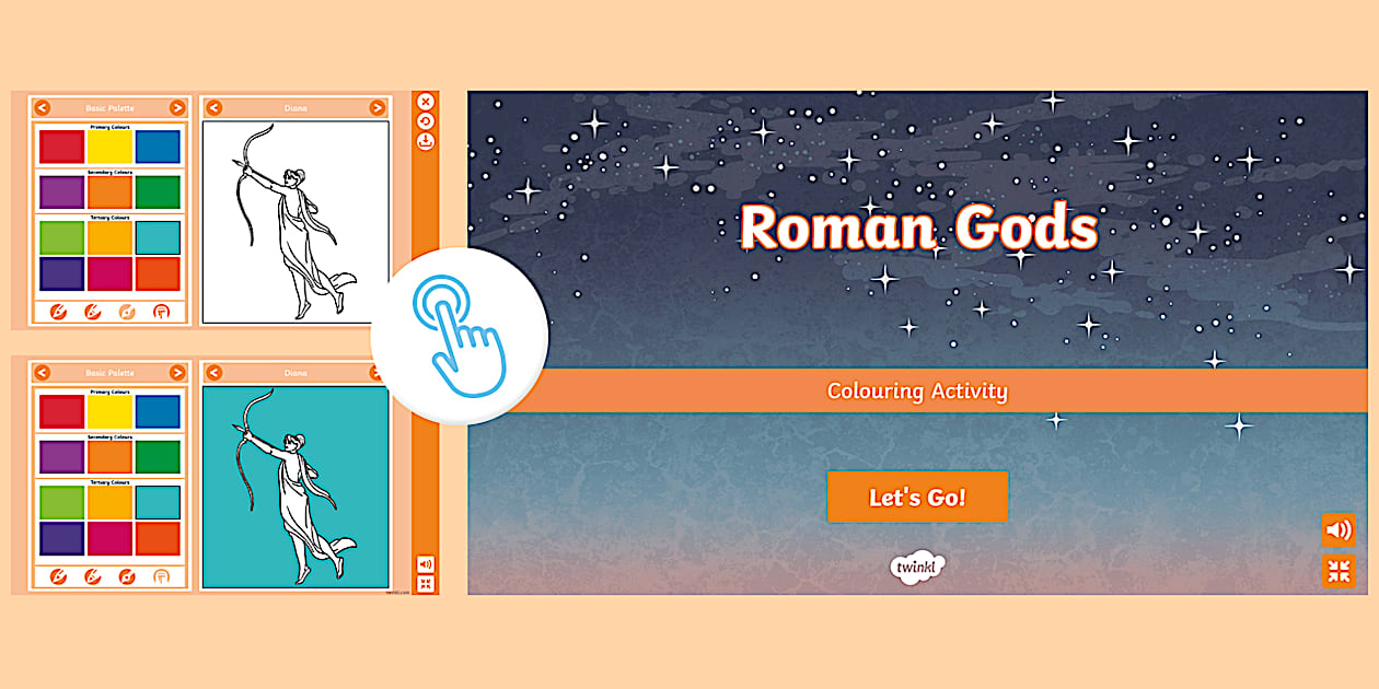 Interactive Roman Gods Colouring Activity | Twinkl Go!
