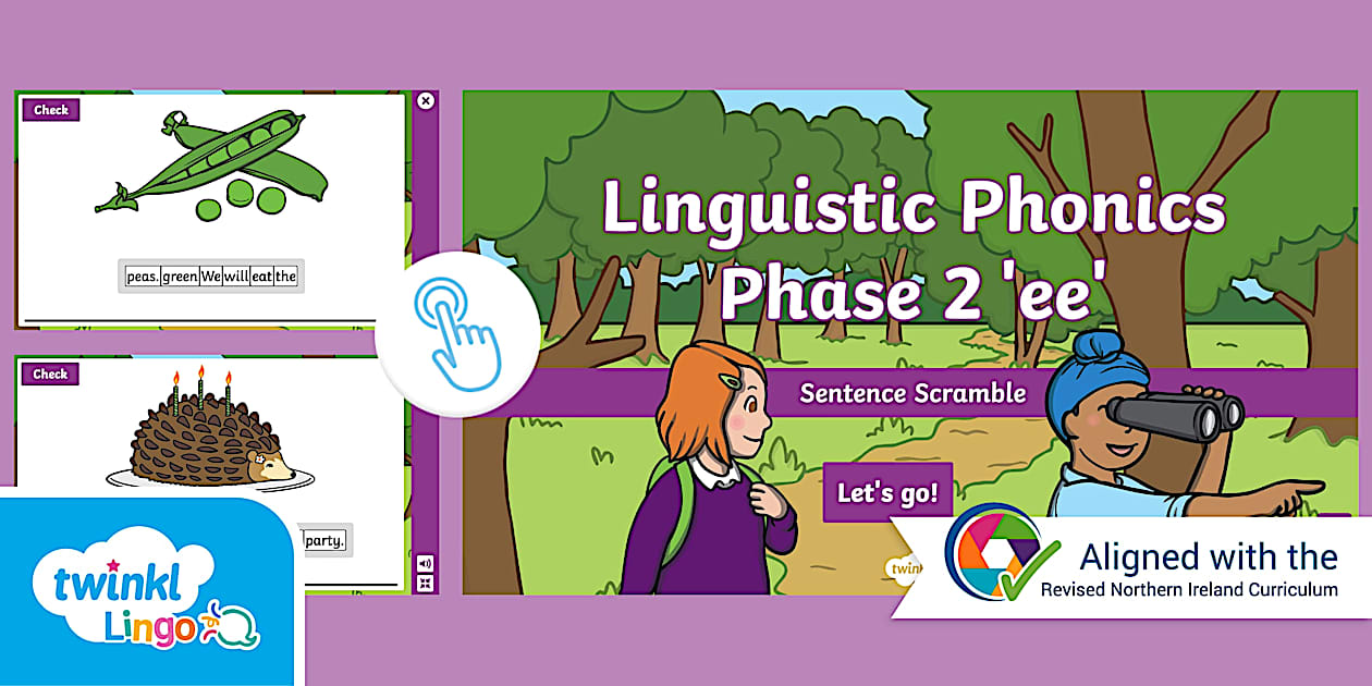 Linguistic Phonics Phase 2 'ee' Sentence Scramble Activity