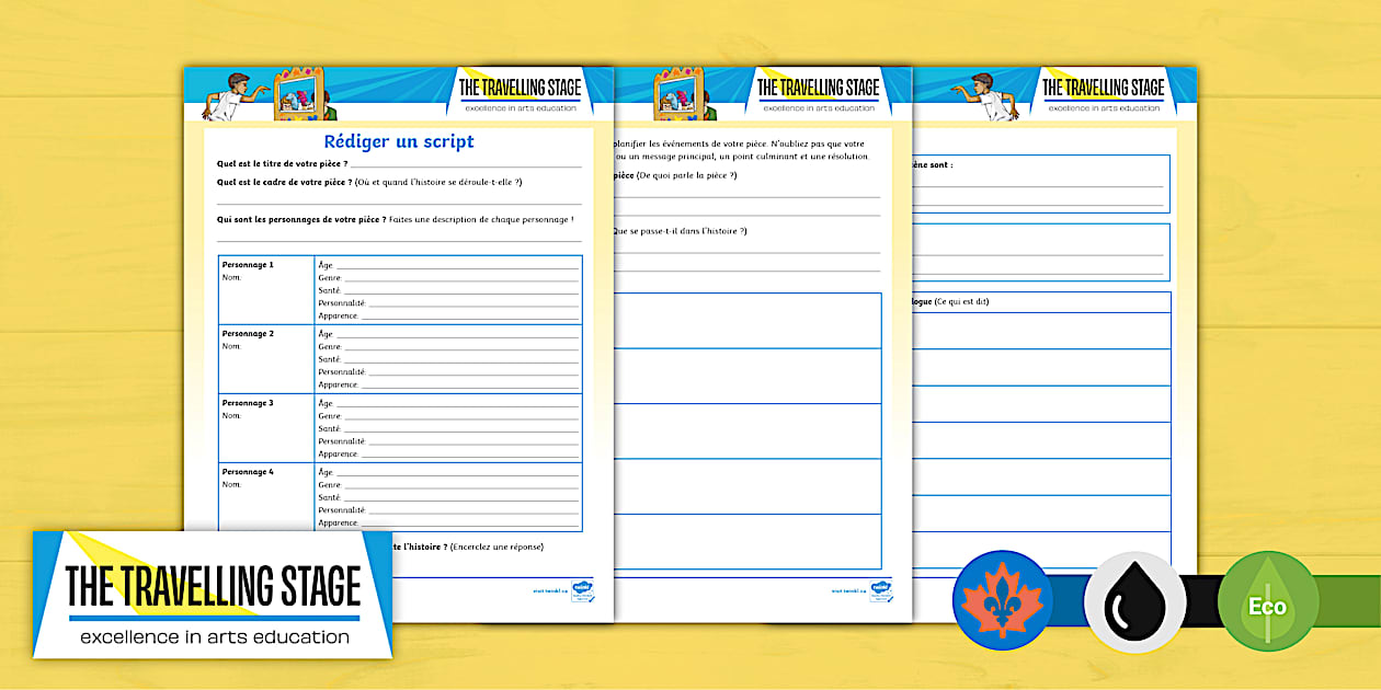 FREE! - Intermediate Script Writing Activity French - Twinkl