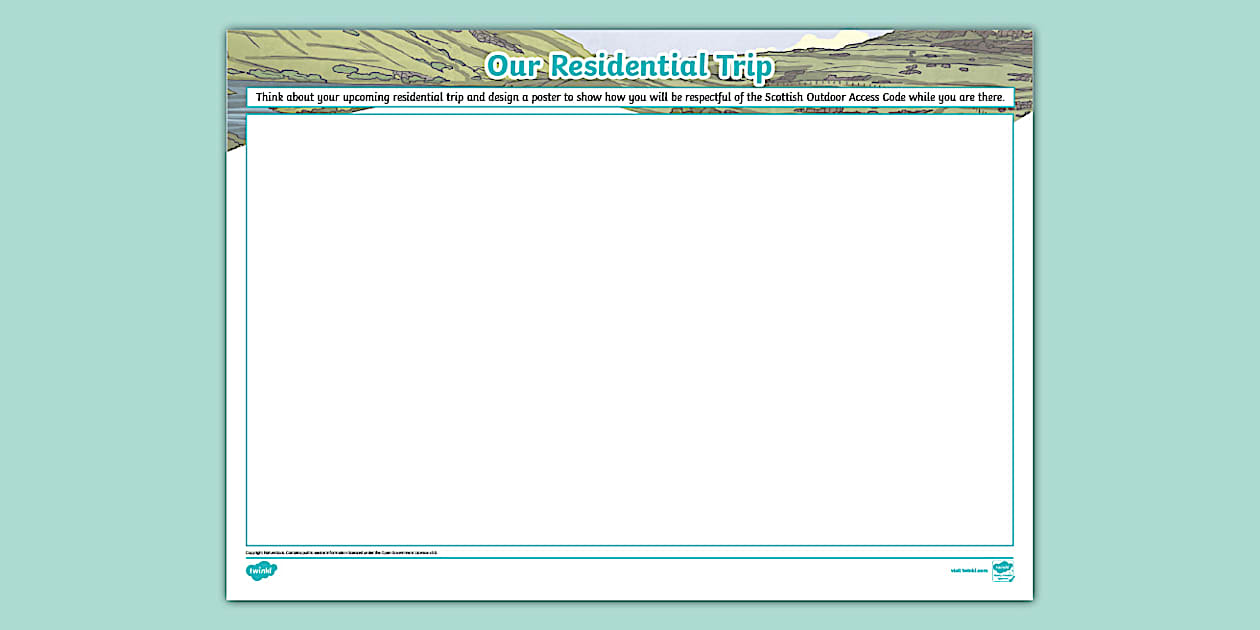 Design a Residential Trip Poster (teacher made) - Twinkl