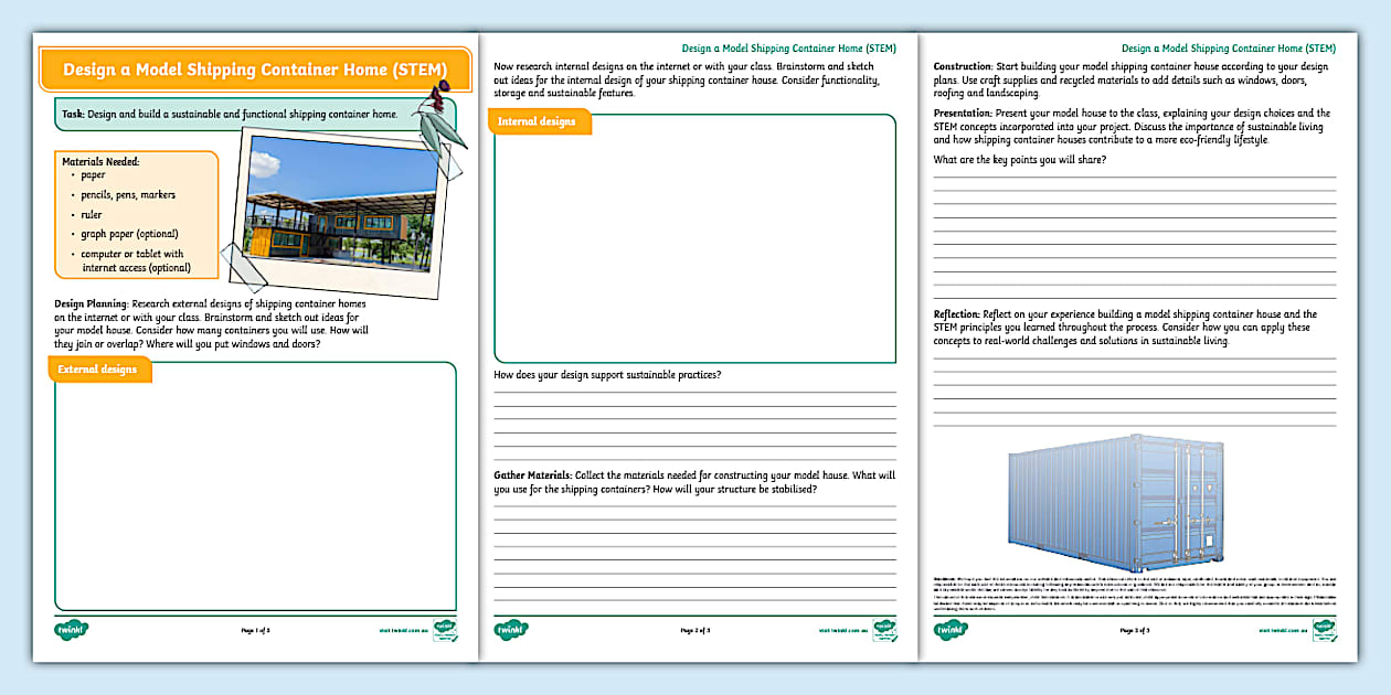 Design a Shipping Container Home (STEM) (teacher made)