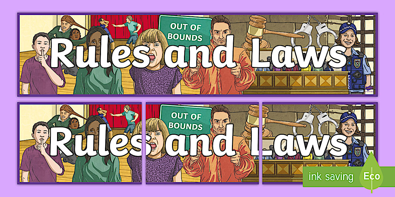 TAS Rules and Laws Display Banner (teacher made) - Twinkl
