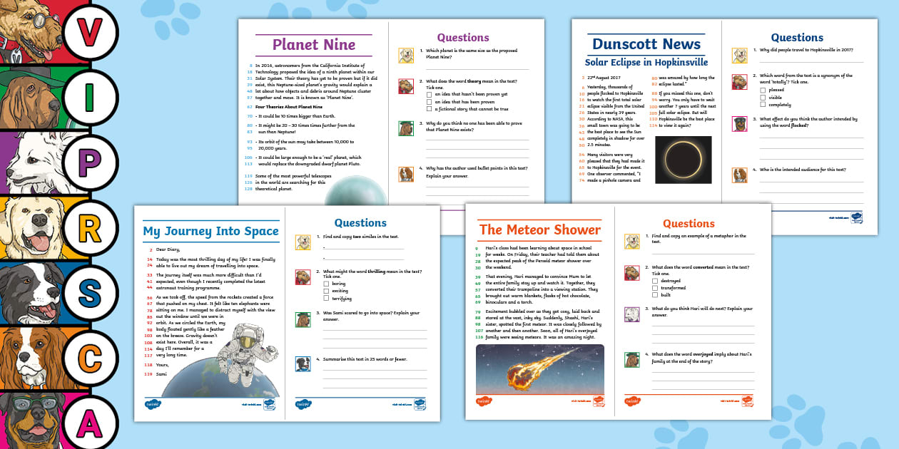 LKS2 60-Second Reads: Space Activity Pack (Lehrer gemacht)