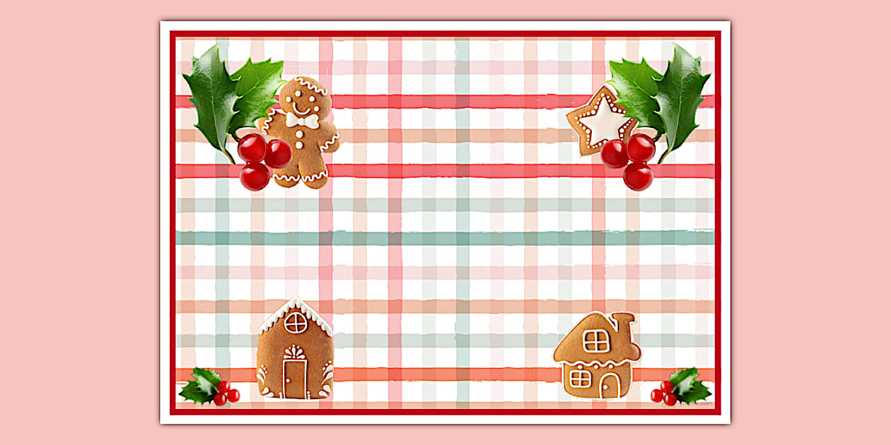Gingerbread Christmas Themed Place Mats (teacher made)
