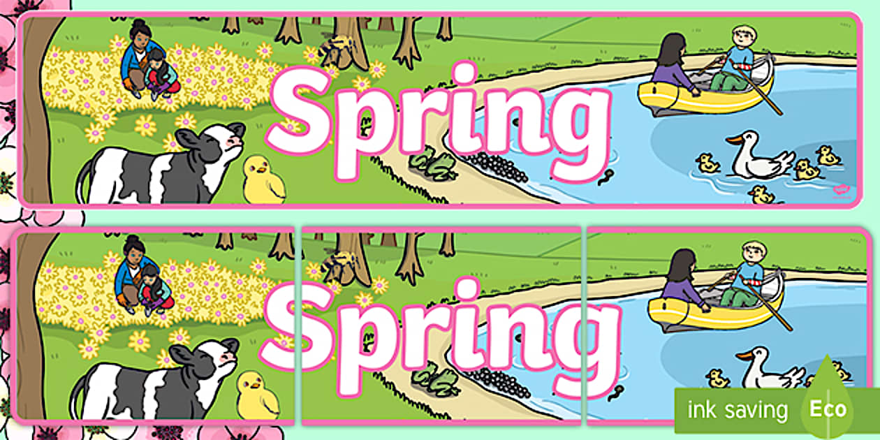 Seasons Banners Spring - Twinkl