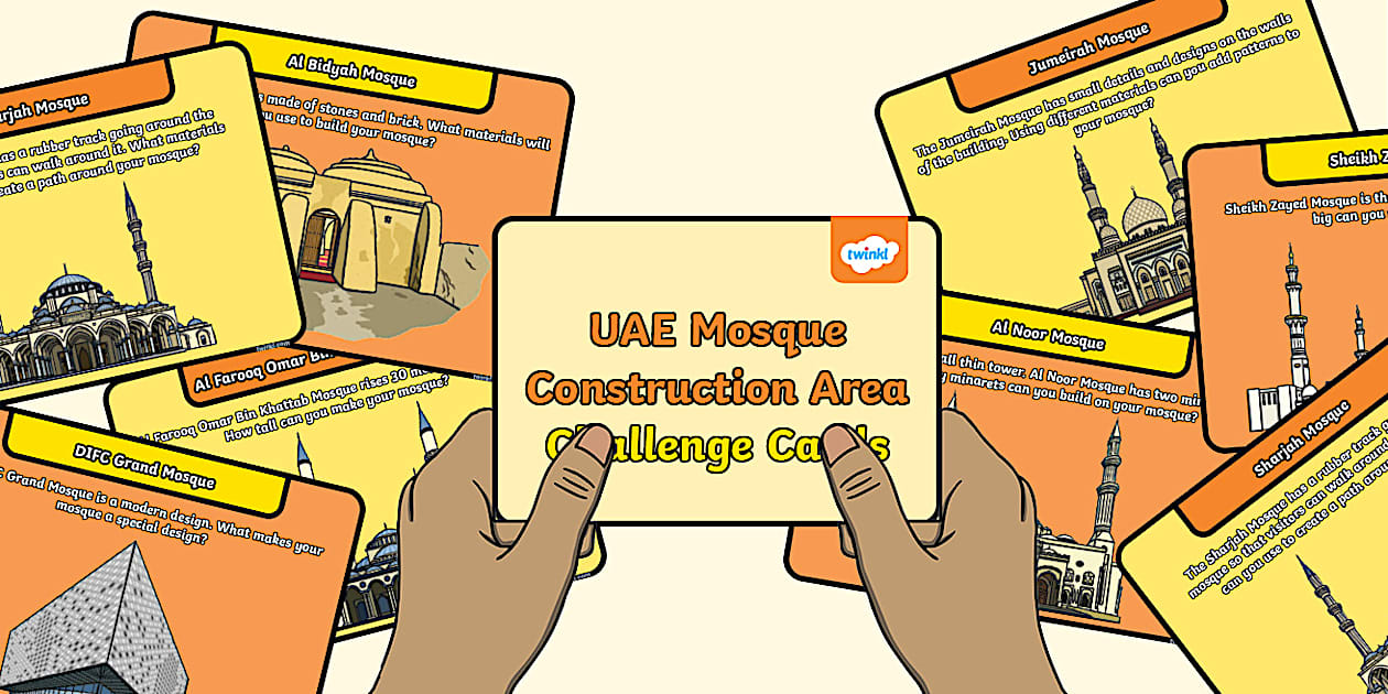 UAE Mosque Construction Area Challenge Cards