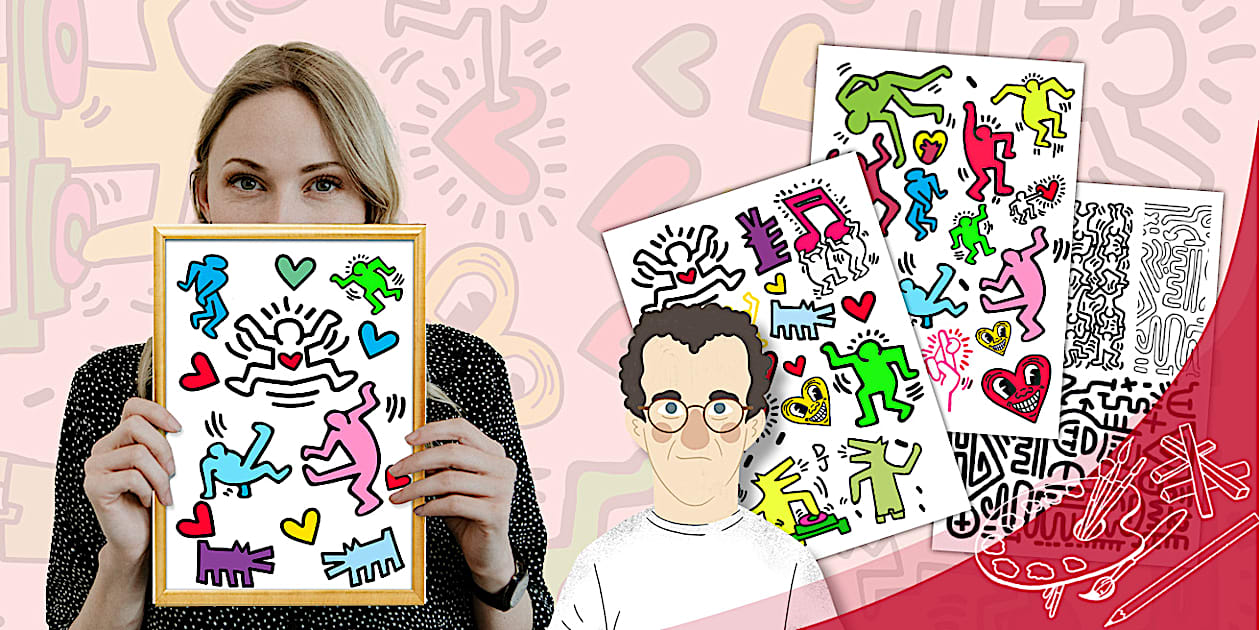 Keith Haring Inspired Art Challenge and Collage Activity