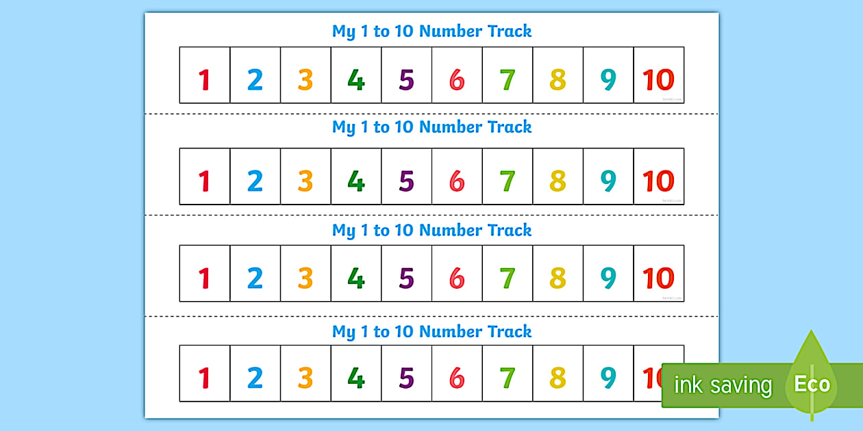 NSW Numbers 1-10 Number Track (teacher made) - Twinkl