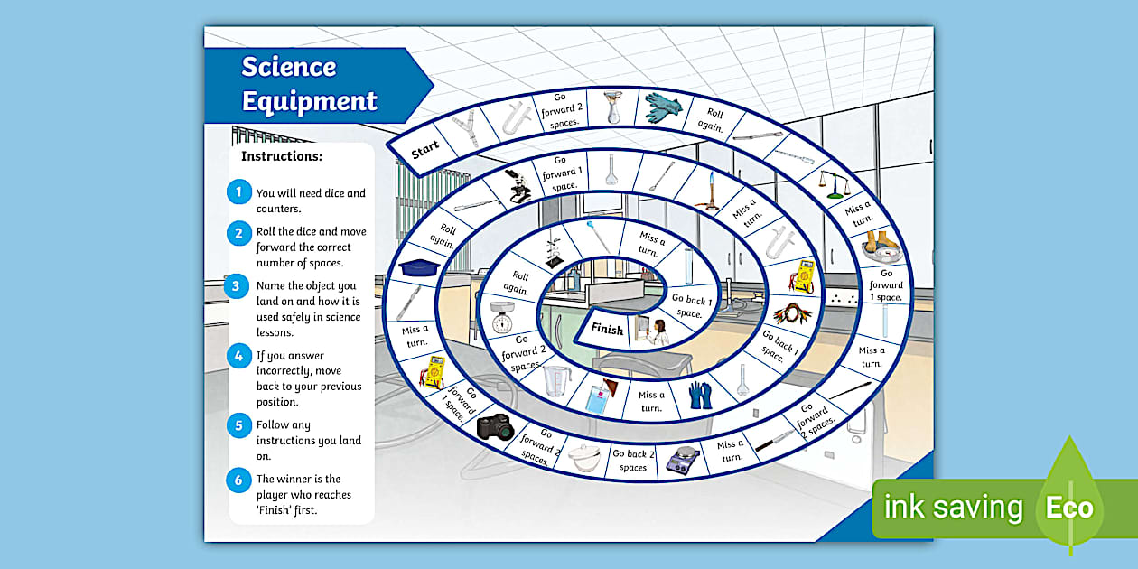 Science Equipment Board Game (teacher made) - Twinkl