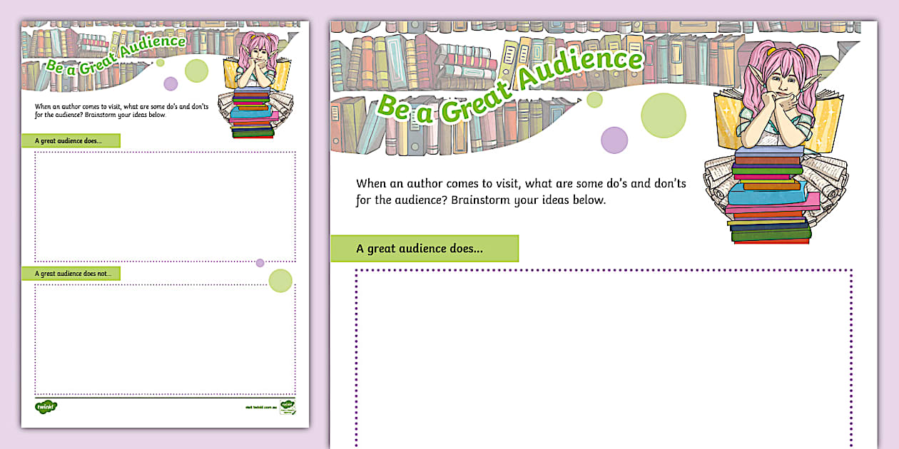 Be a Great Audience Activity (Teacher-Made) - Twinkl