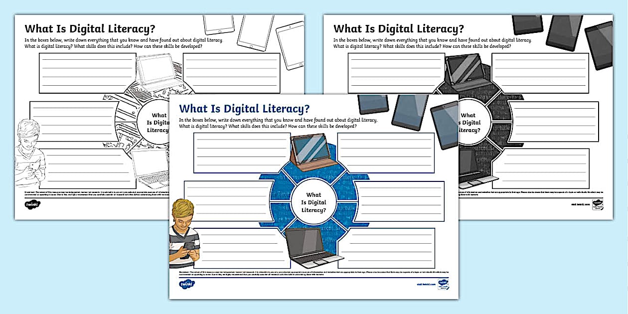 What Is Digital Literacy? Mind Map (teacher made) - Twinkl