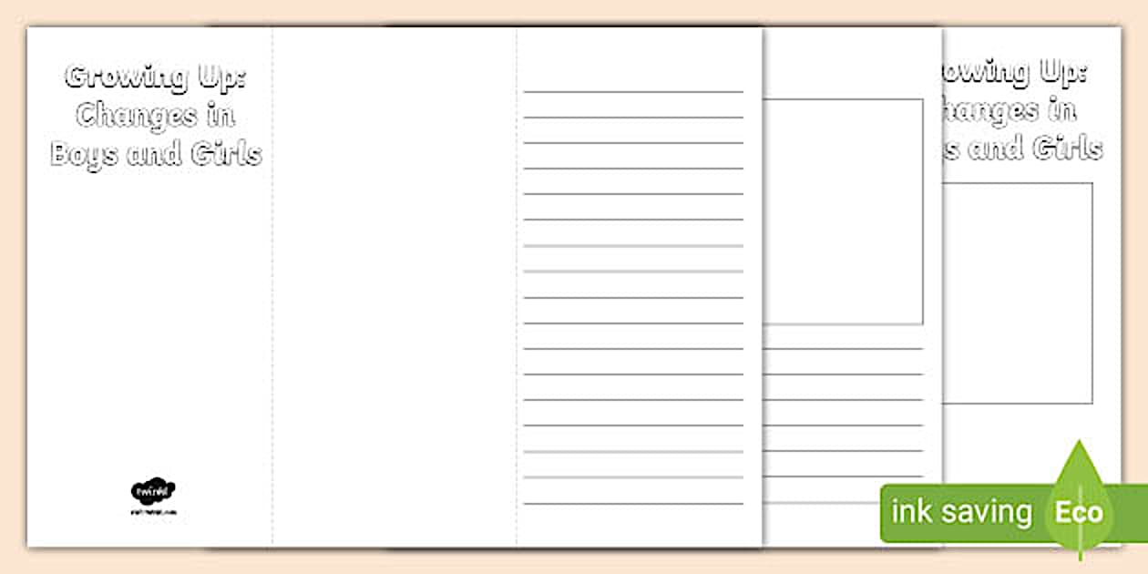 PSHE KS2 Puberty Changes in Boys and Girls Leaflet Activity