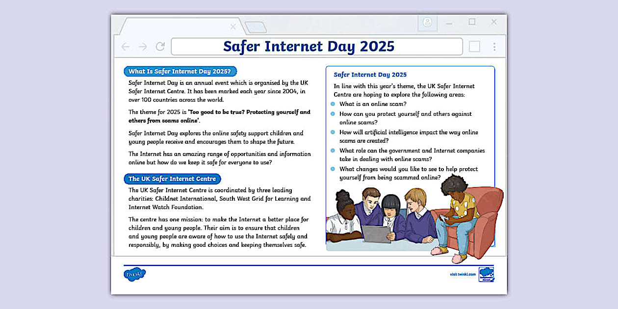 KS2 Safer Internet Day 2025 Fact File - Computing - Twinkl