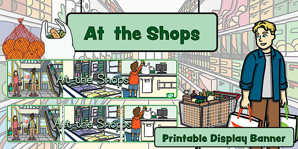Preschool: At the Shops-Display Banner