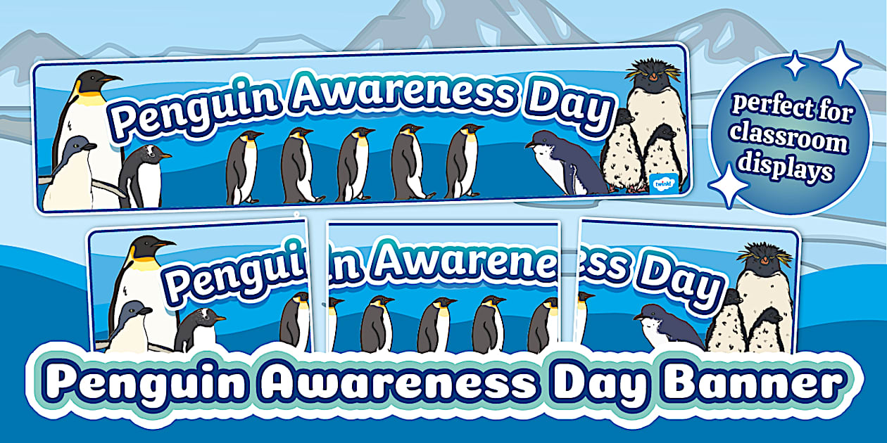 Penguin Awareness Day Display Banner