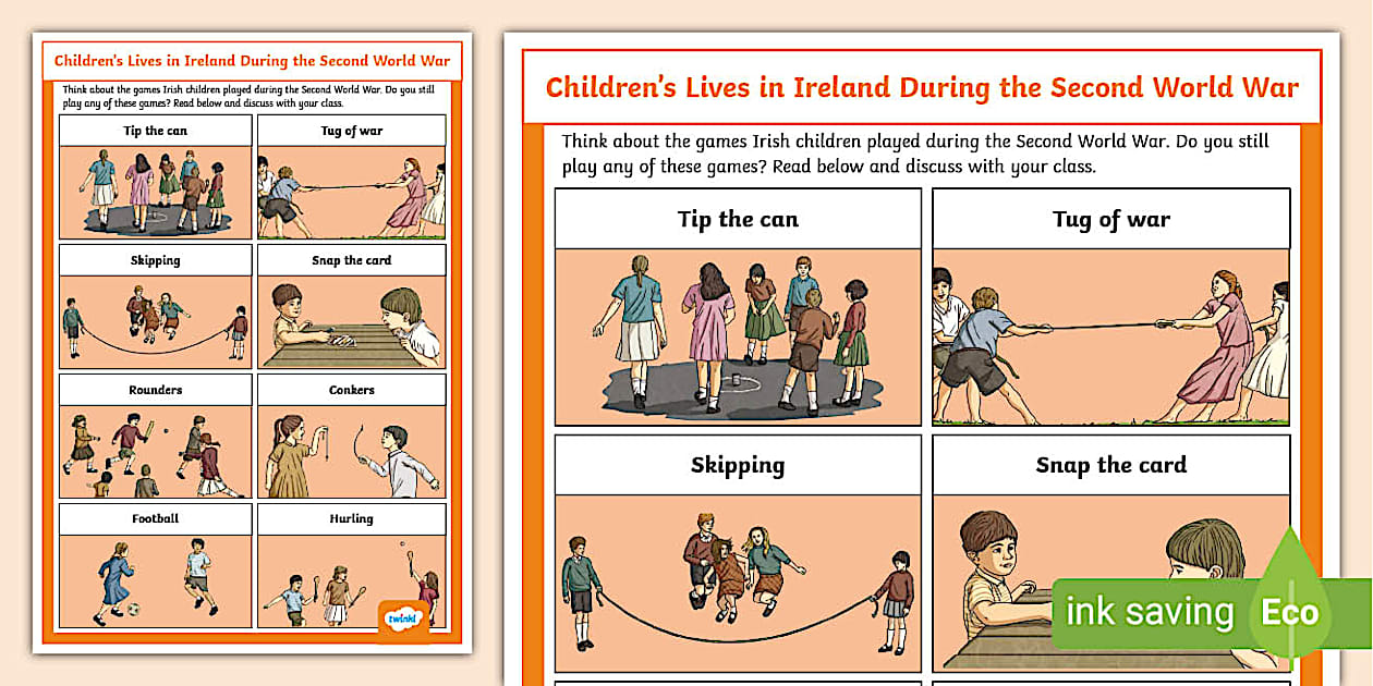 Children's Lives in Ireland During the Second World War Display Poster