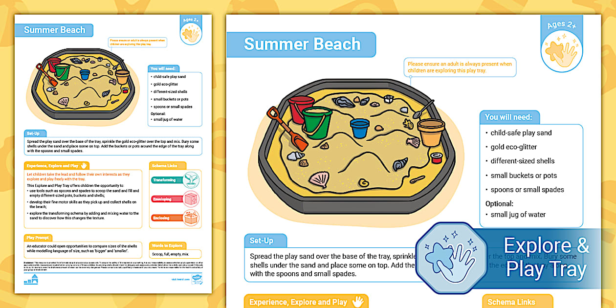 Beach Tuff Tray | Print and Play | Beach Tuff Tray Ideas