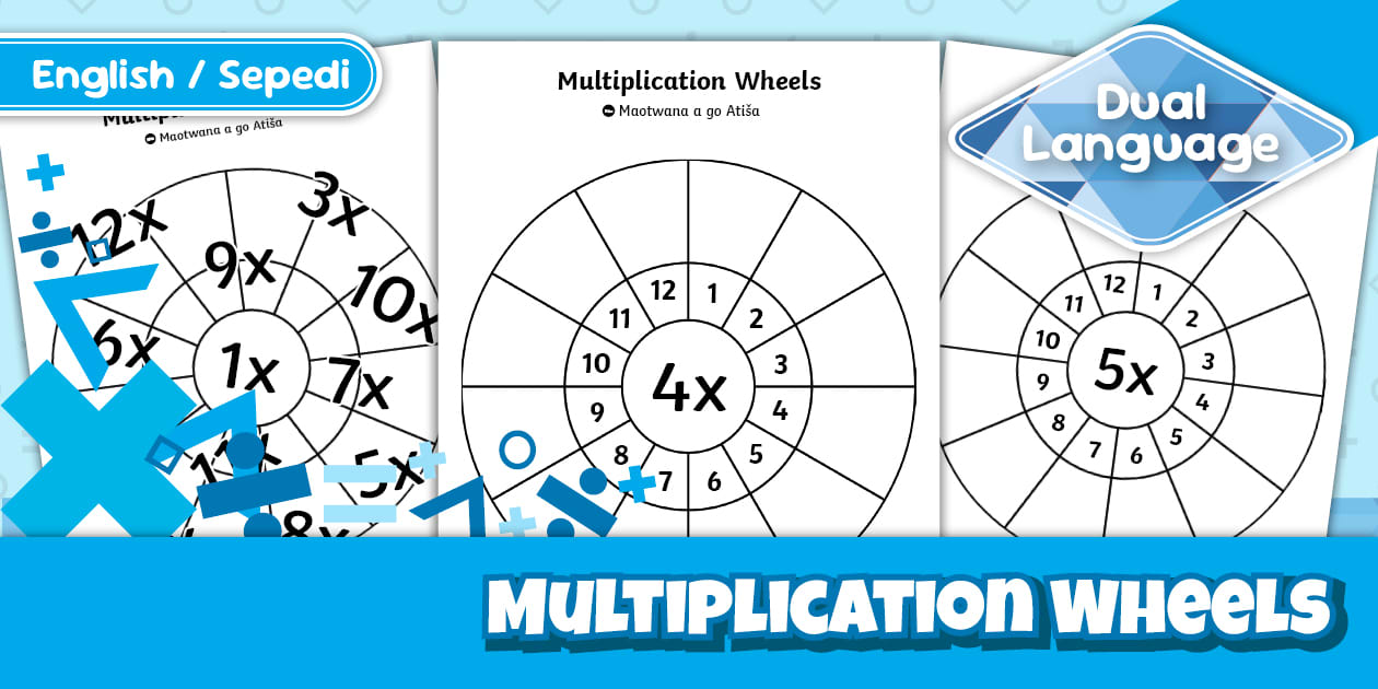 Grade 4 Maths Multiplication Wheels Challenge Booklet Sepedi