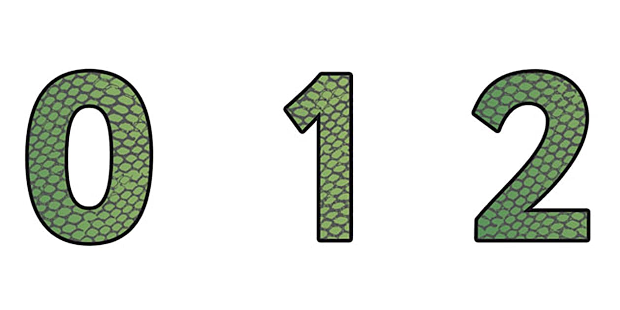 Snake Pattern Display Numbers (teacher made) - Twinkl