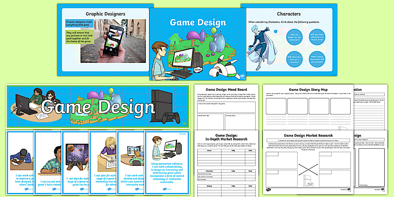 Game Design Resource Pack,game design (teacher made)