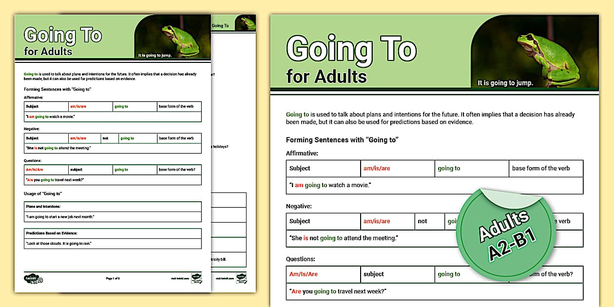ESL Going To Activity Sheet [Adults, A2-B1] (teacher made)