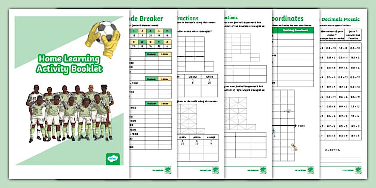 Upper KS2 Football-Themed Maths Home Learning Booklet